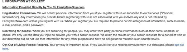 Family Tree Now Opt Out Warning, Privacy Notices-Mostly Truth! – Truth ...