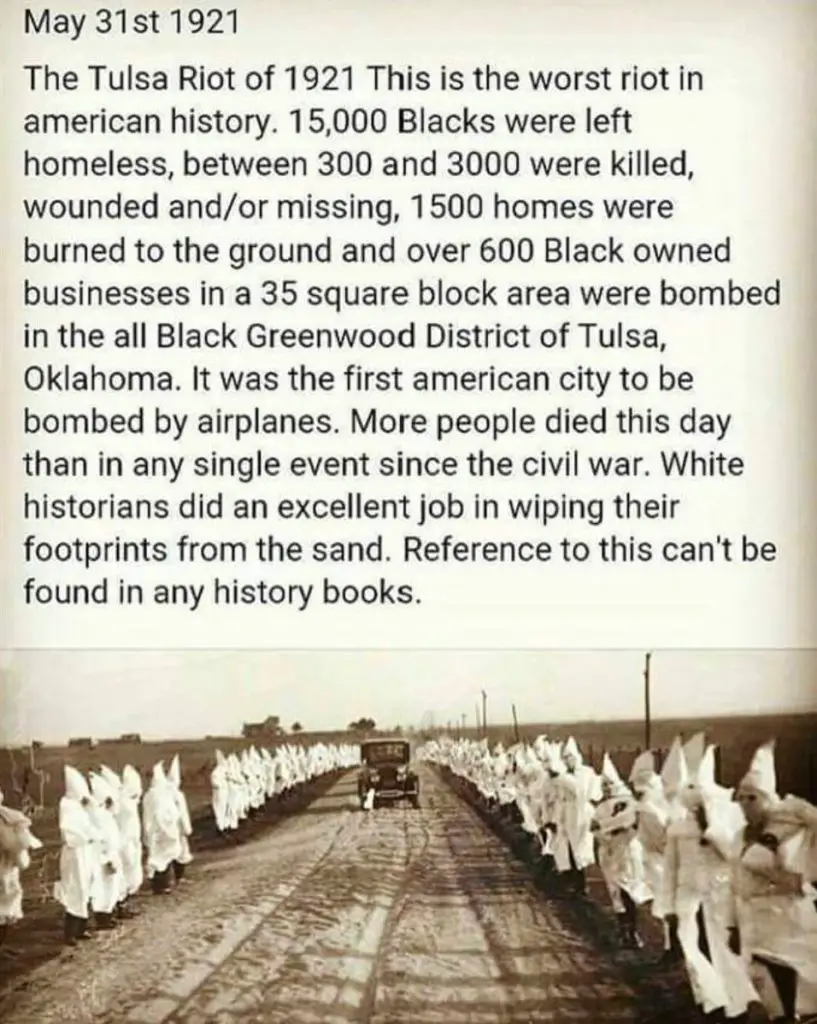 1921 Tulsa Race Riot – Truth or Fiction?