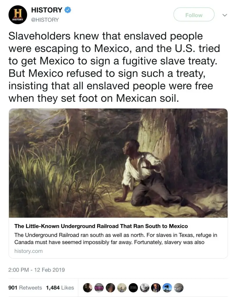 Underground Railroad to Mexico? – Truth or Fiction?