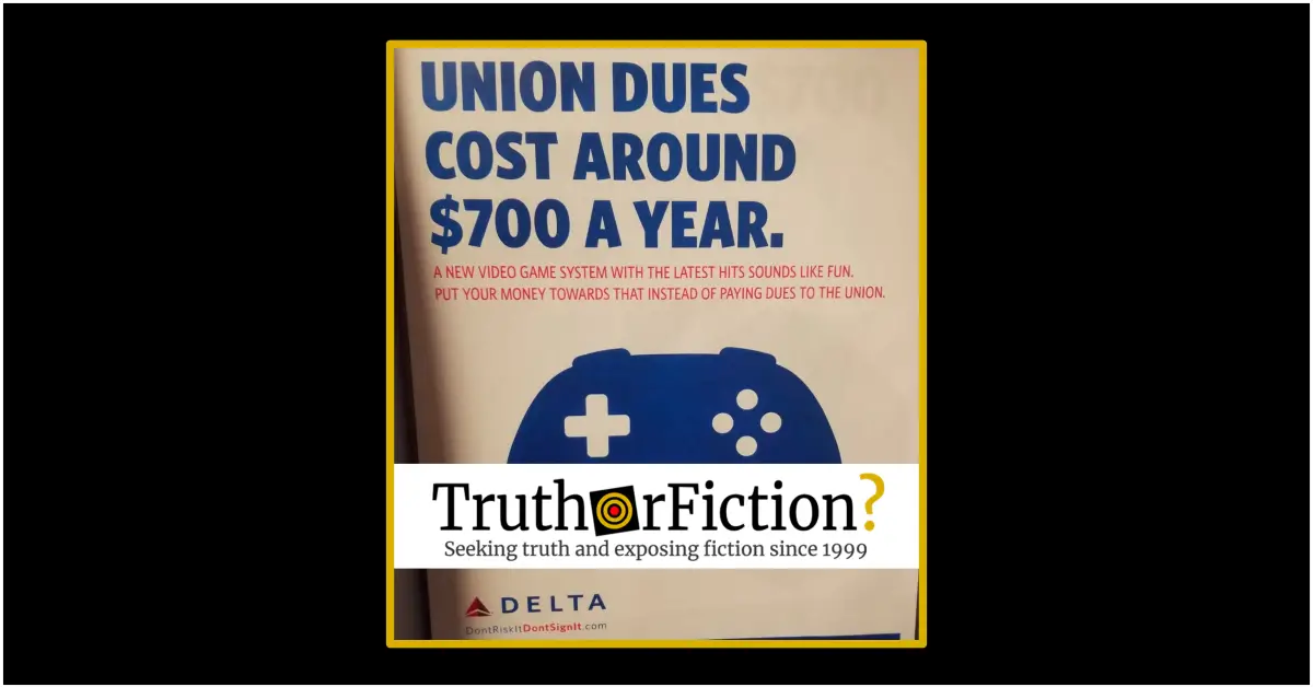 Delta Union-Busting ‘Video Games’ Poster – Truth or Fiction?