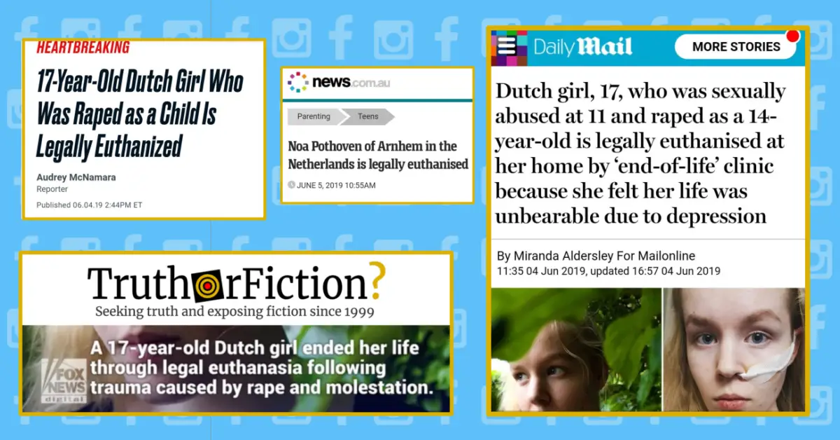 Was a Dutch Teenager Euthanized Because of Rape Trauma? – Truth or Fiction?