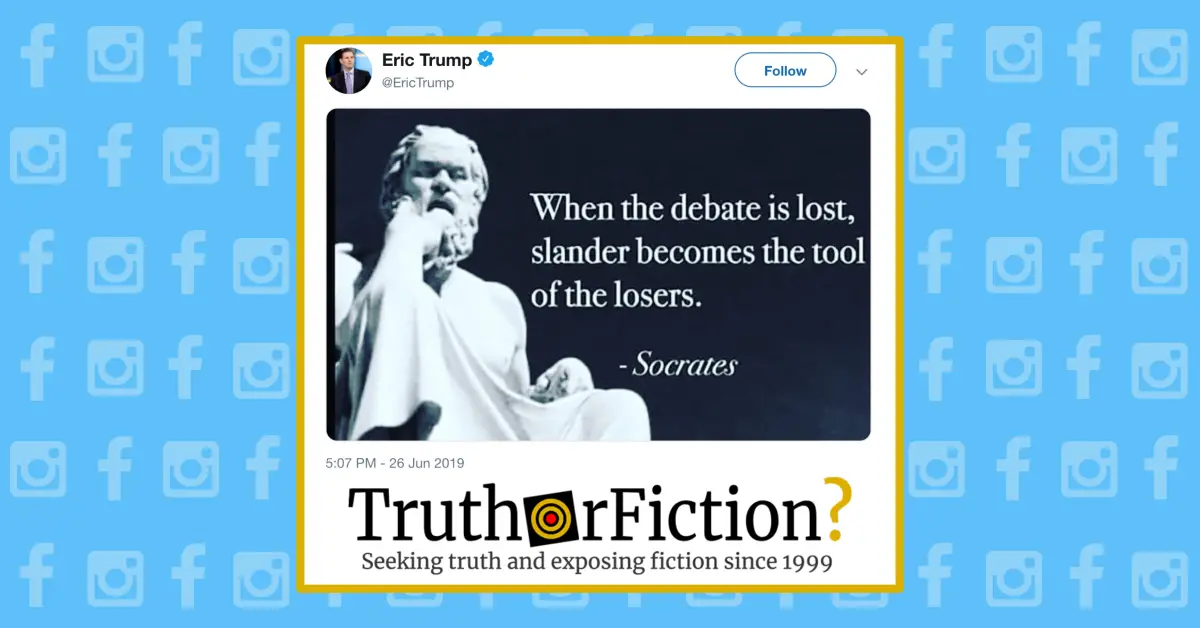 Did Socrates Say 'When Debate is Lost, Slander Becomes the Tool of the ...