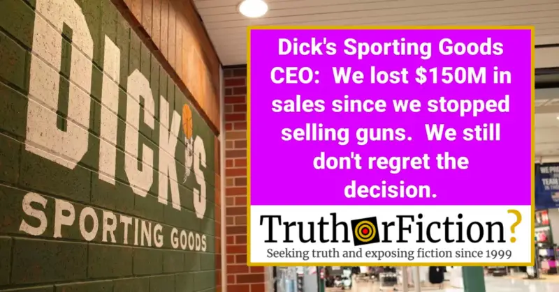 Did Dicks Sporting Goods Lose 150 Million After Reducing Gun Sales