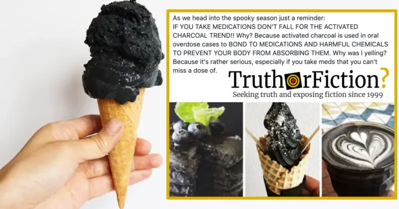 Spooky Season, Activated Charcoal in Food, and Medication – Truth or ...