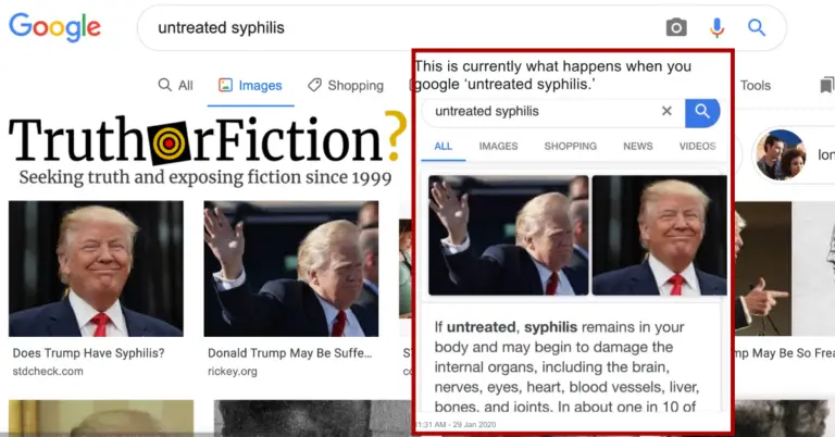 Google ‘Untreated Syphilis’ Meme – Truth or Fiction?