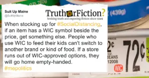 WIC-Approved Items and Coronavirus #SocialDistancing – Truth or Fiction?