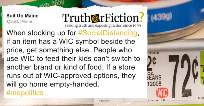 WIC-Approved Items and Coronavirus #SocialDistancing – Truth or Fiction?