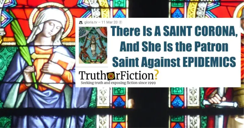 Is St. Corona the Patron Saint of Epidemics? – Truth or Fiction?