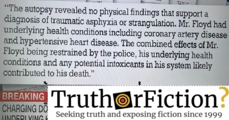 Did George Floyd’s Autopsy Reveal ‘Potential Intoxicants’? – Truth or ...