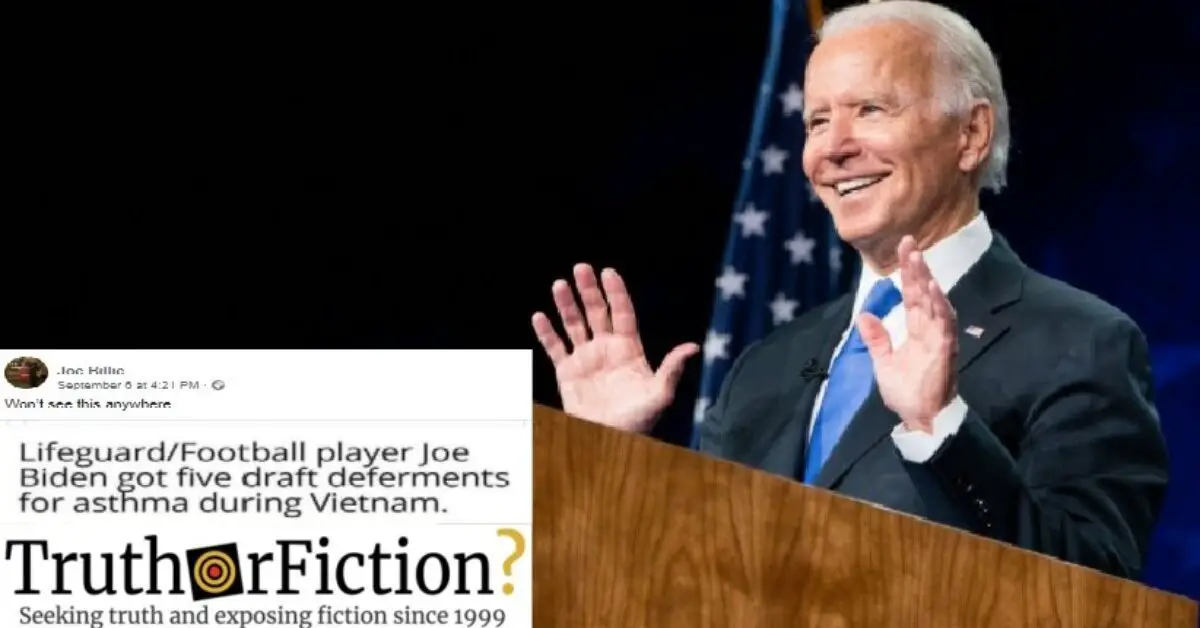 Did Joe Biden Receive Five Deferments During the Vietnam War? – Truth ...