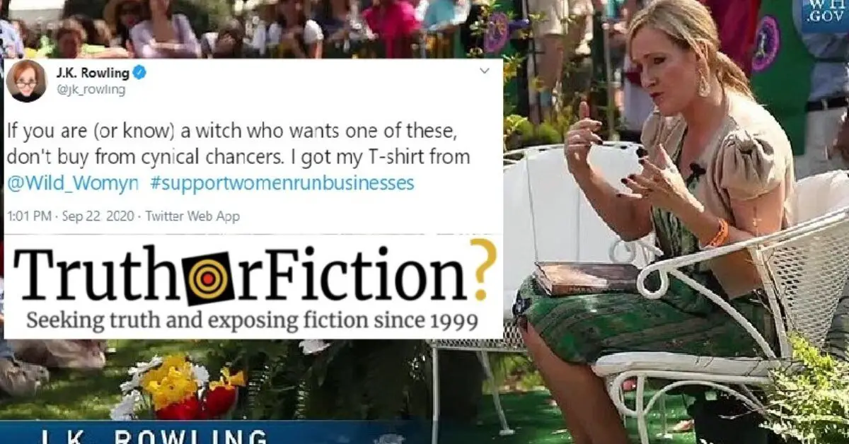 Did J.K. Rowling Promote a Website Selling Transphobic Merchandise ...