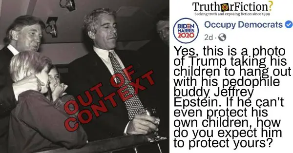 Is This a Photo of Trump and His Children With ‘His Pedophile Buddy ...