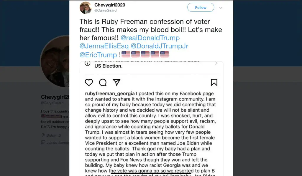 ‘RubyFreeman_Georgia’ Instagram Post – Truth or Fiction?