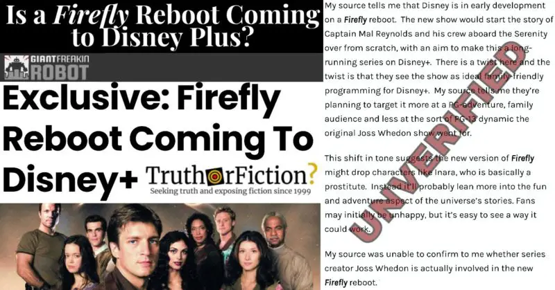 Is a ‘Firefly’ Reboot Coming To Disney+? – Truth or Fiction?