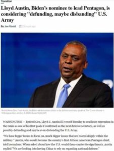 Is Lloyd Austin Considering ‘Defunding’ or ‘Maybe Disbanding’ the U.S ...
