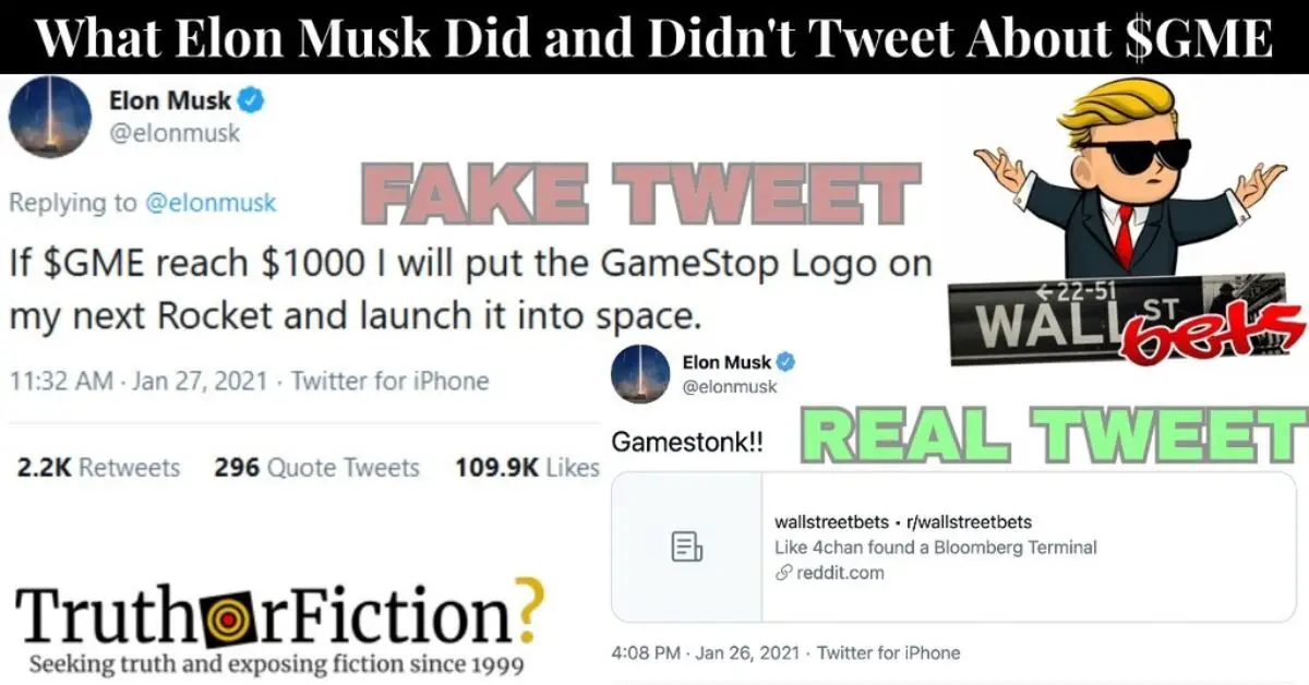 Did Elon Musk Tweet ‘If $GME Reach $1000 I Will Put the GameStop Logo ...