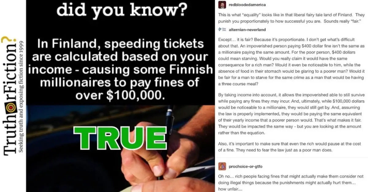 ‘In Finland Speeding Tickets Are Linked to Your Income’ – Truth or Fiction?
