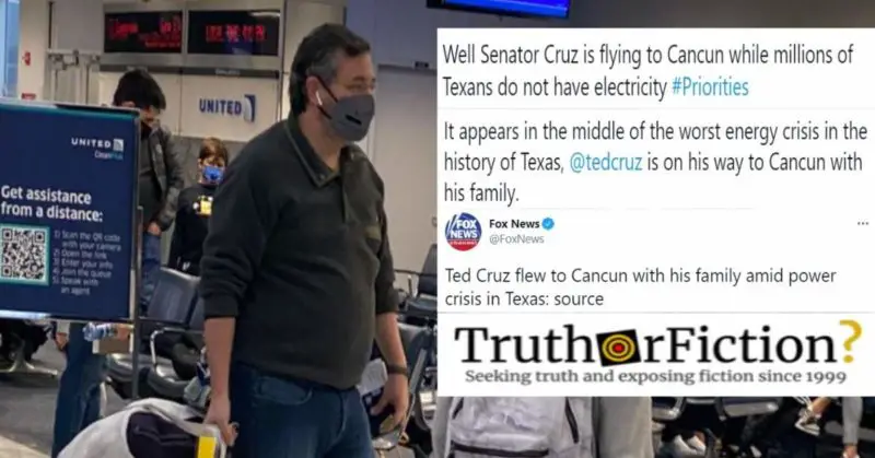 Did Ted Cruz Fly to Mexico While Texans Were Without Electricity ...