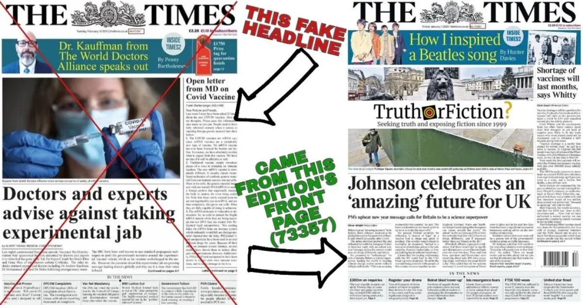 ‘Doctors and Experts Advise Against Taking Experimental Jab’: Fake ...