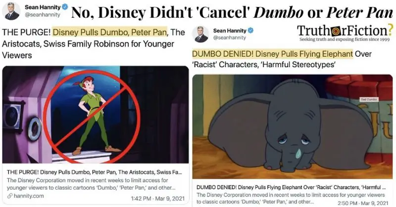 Has Disney Canceled ‘Dumbo,’ ‘Peter Pan,’ and ‘The Aristocats?’ – Truth or Fiction?