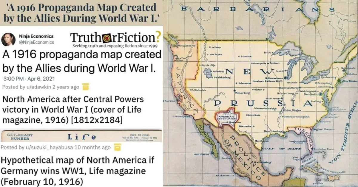 ‘A 1916 Propaganda Map Created by the Allies During World War I ...