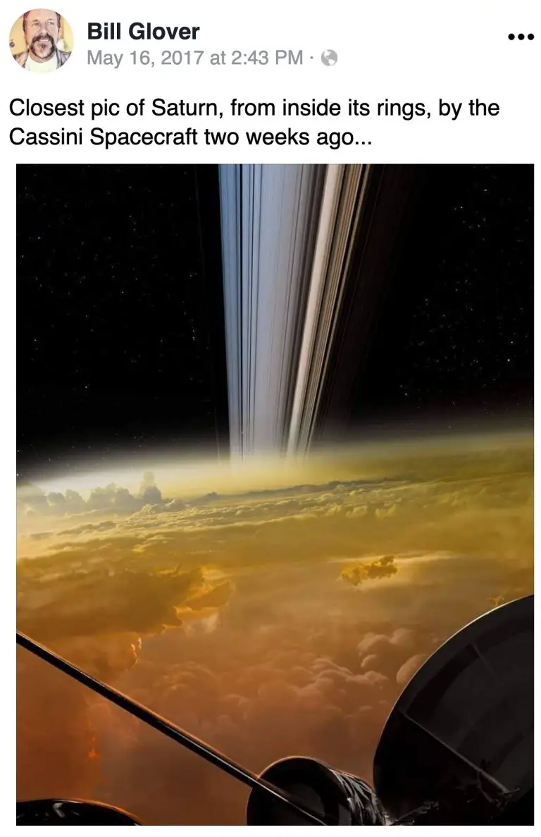 ‘Closest Pic of Saturn from Inside Its Rings by the Cassini Spacecraft ...