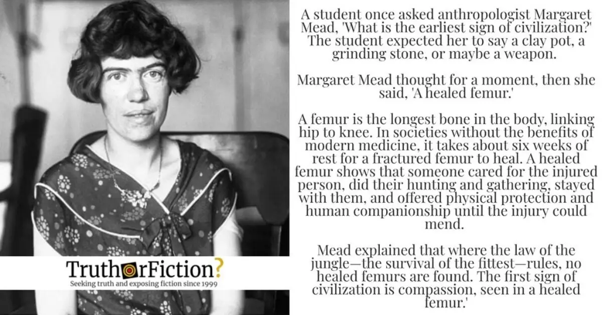 Margaret Mead ‘Femur’ Quote – Truth or Fiction?