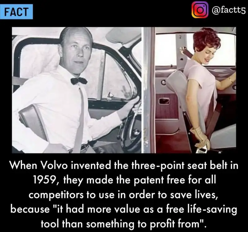 Volvo ‘Three Point Seat Belt’ Patent – Truth or Fiction?