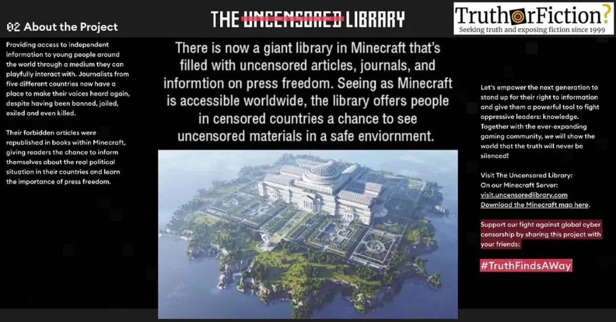 Uncensored Library in Minecraft – Truth or Fiction?