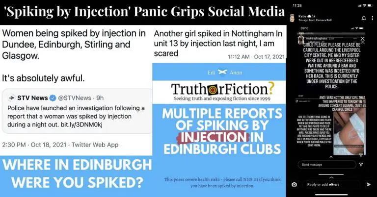 ‘Spiked by Injection’ Warnings on Social Media – Truth or Fiction?