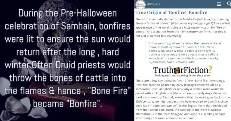 ‘Bone Fire Became Bonfire’ – Truth or Fiction?