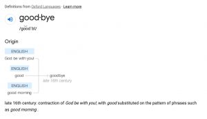Origin of ‘Goodbye’ – Truth or Fiction?