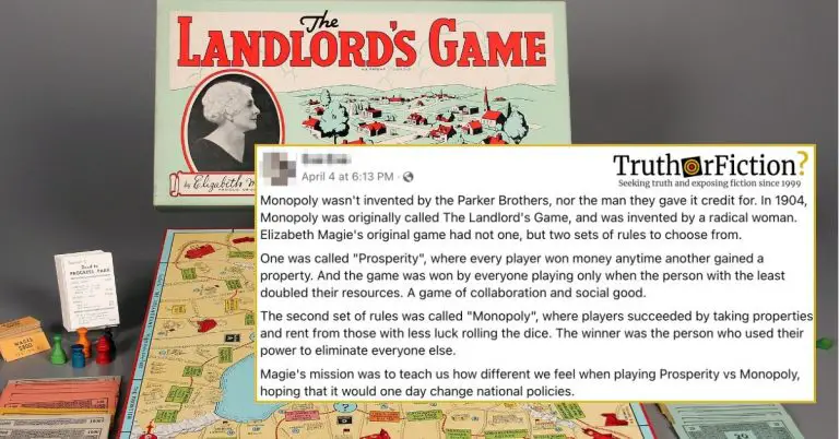‘The Landlord’s Game’ and Monopoly’s Origins – Truth or Fiction?