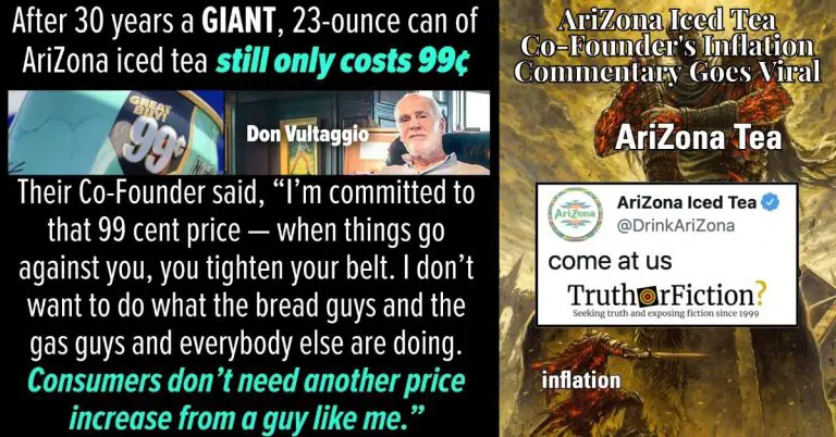 AriZona Iced Tea Inflation Meme – Truth or Fiction?