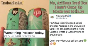 AriZona Iced Tea Price Increase - Truth or Fiction?