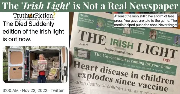 ‘Died Suddenly’ and the ‘Irish Light’ – Truth or Fiction?