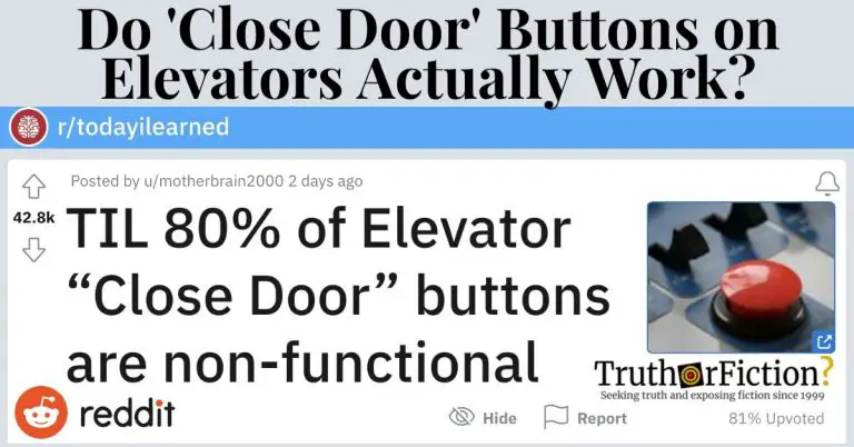 Do Elevator ‘Close Door’ Buttons Work? – Truth or Fiction?