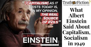 Einstein 'Capitalism As It Exists Today' Quote - Truth or Fiction?