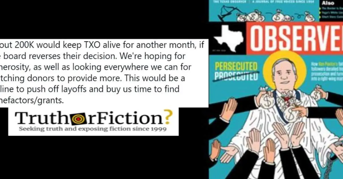 Texas Journalists Rally to Save Progressive Magazine - Truth or Fiction?