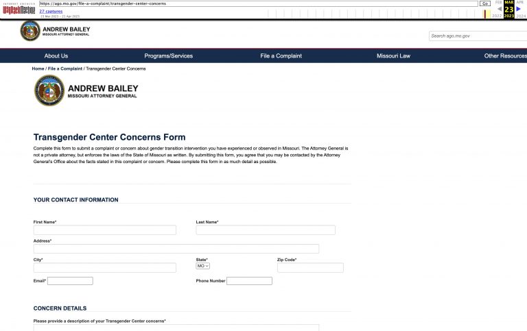 Missouri Transgender ‘Complaint Form’ – Truth or Fiction?