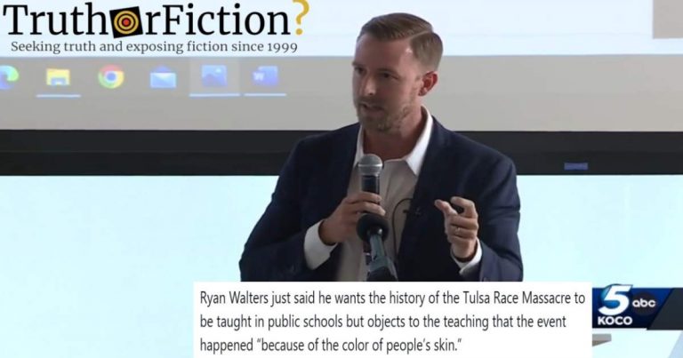 Oklahoma Education Head Says State Will Not Back Away From Tulsa Race Massacre – Truth or Fiction?