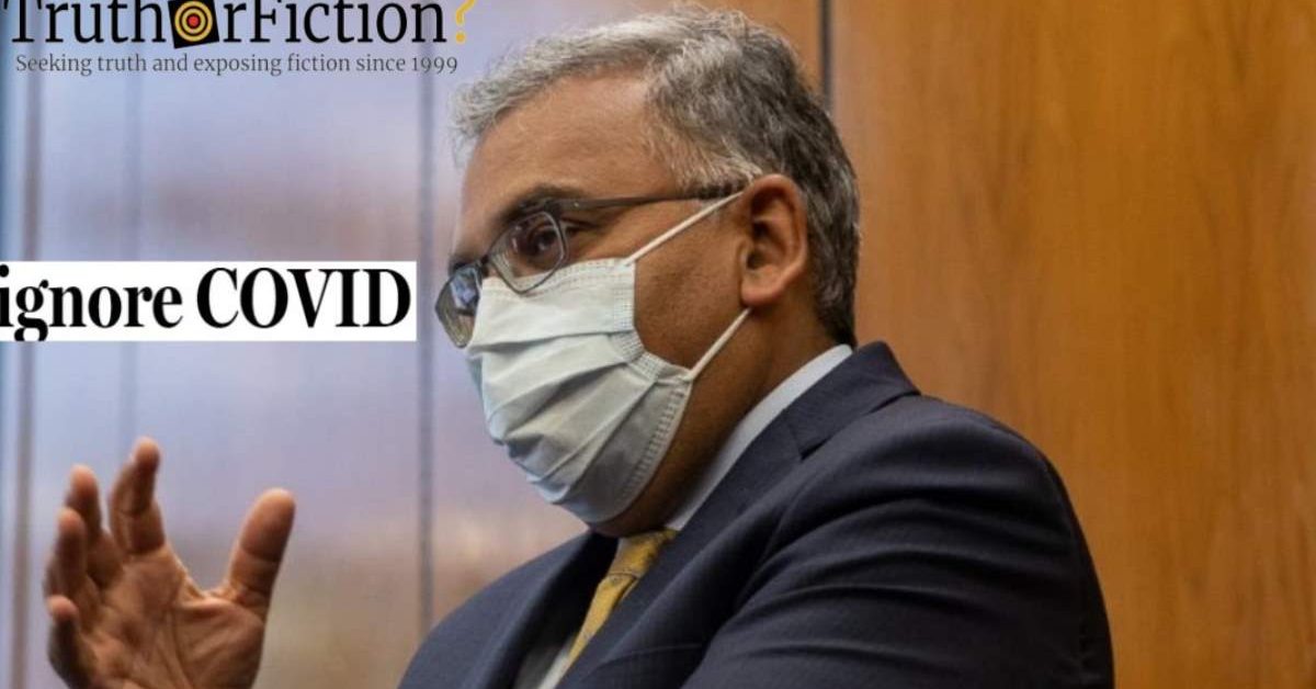 Despite Being Rebutted on 'Ignoring' COVID-19, Dr. Ashish Jha Still Won ...